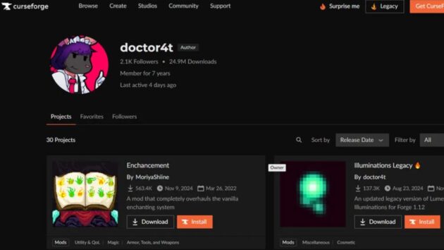 All Doctor4t Mods Created & Used In Minecraft